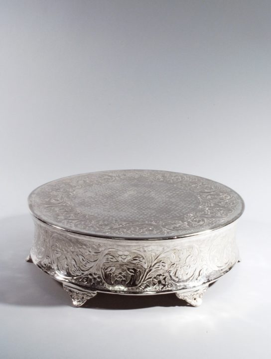 18" Silver Cake Plate - West Coast Event Productions, Inc.