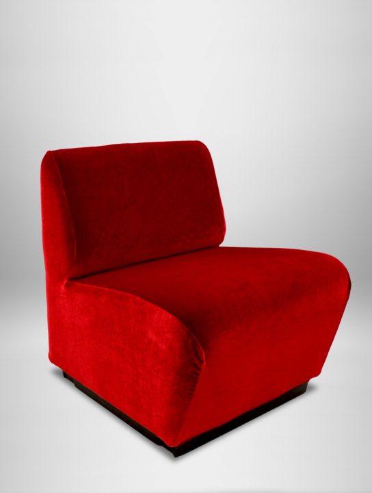 Armless Club Chairs Red - West Coast Event Productions, Inc.