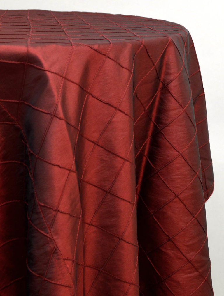 Burgundy Pintuck Linen - West Coast Event Productions, Inc.