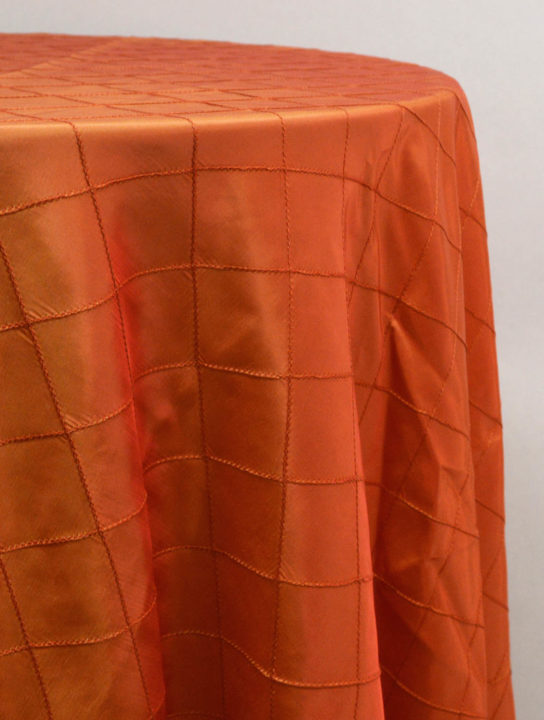 Fire Orange Pintuck Linen - West Coast Event Productions, Inc.