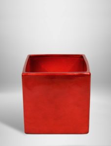 Red Square Ceramic Vase - West Coast Event Productions, Inc.