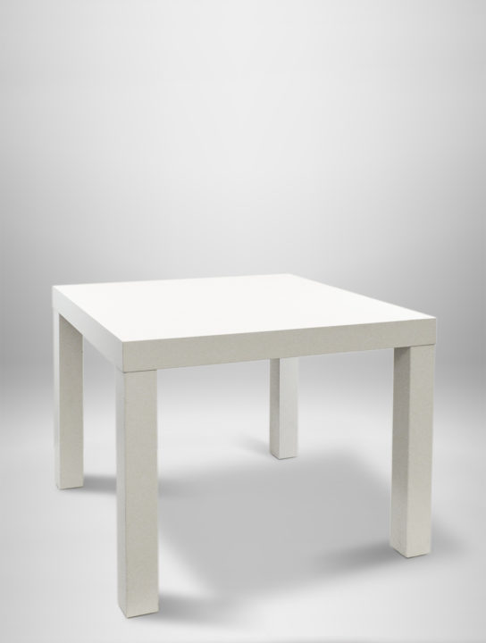 Square Lounge Table White - West Coast Event Productions, Inc.