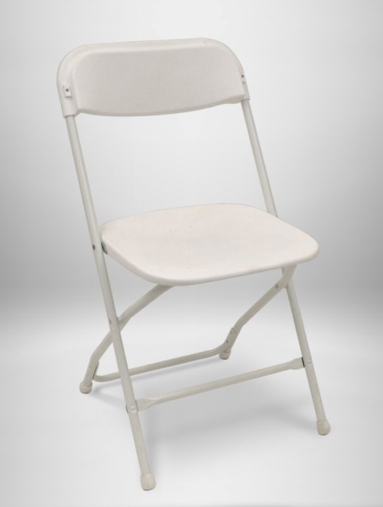 White Samsonite Chair - West Coast Event Productions, Inc.