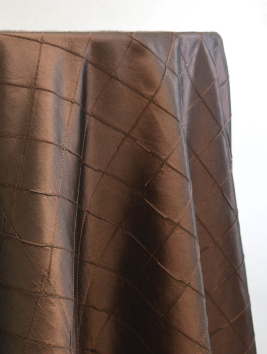 Chocolate Brown Pintuck Linen - West Coast Event Productions, Inc.