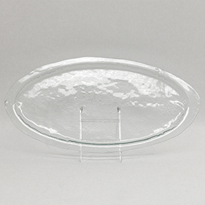 Textured Glass Oval Platter - West Coast Event Productions, Inc.