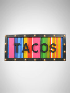 "TACOS" Sarape Marquee - West Coast Event Productions, Inc.