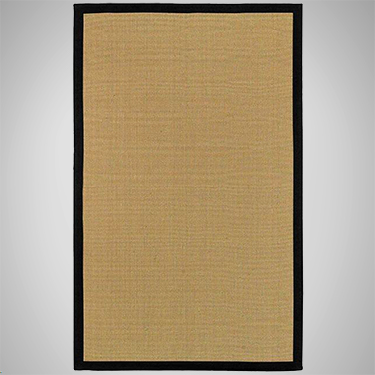 Sisal Black Trim Area Rug - West Coast Event Productions, Inc.
