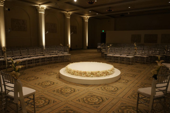 White Round Stage Platforms - West Coast Event Productions, Inc.